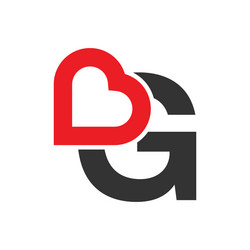 Logo with letter g symbols arrow Royalty Free Vector Image