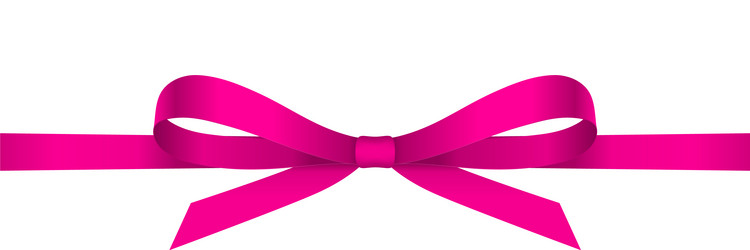 Pink bow isolated on white Royalty Free Vector Image