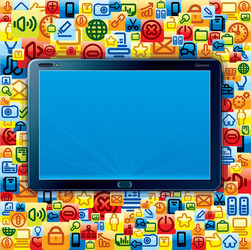 Apps icon seamless background Royalty Free Vector Image