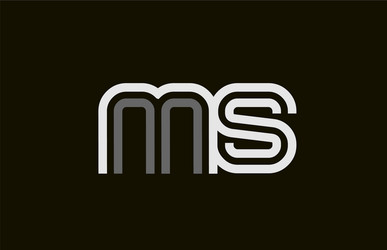 Ms alphabet letter logo icon combination design Vector Image