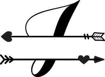 Initial a love monogram split letter isolated Vector Image