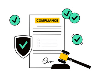 Compliance document checklist Royalty Free Vector Image