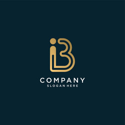 Letter b logo design with building concept Vector Image