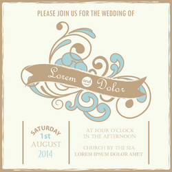 Wedding invitation design Royalty Free Vector Image