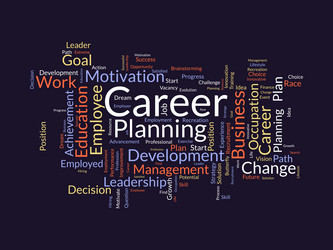 Word cloud background concept for career Vector Image