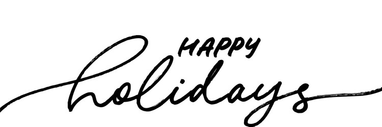 Cursive Happy Holidays Calligraphy Vector Images (over 2,000)