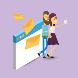 Mail storage cartoon Royalty Free Vector Image