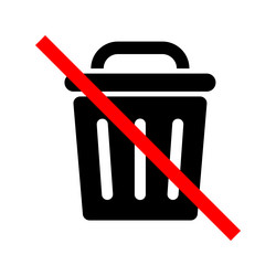 Do not throw garbage away sign or trash can Vector Image