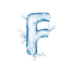 Water font liquid drop letters Royalty Free Vector Image