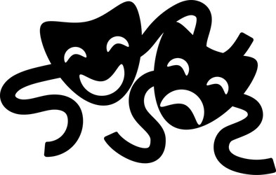 Thespian Drama Mask Vector Images (44)
