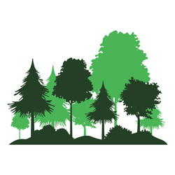 Cartoon bushes natural ecology plant shadow Vector Image