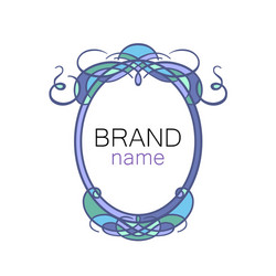Brand name frame logo Royalty Free Vector Image