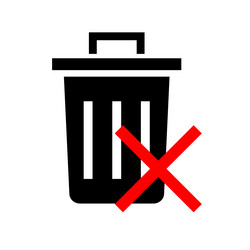 Do not throw garbage away sign or trash can Vector Image