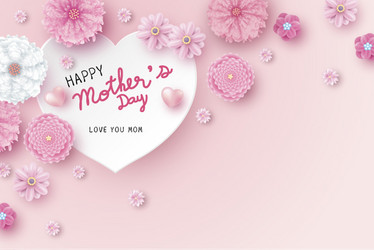 Chinese mothers day spring flower card Royalty Free Vector