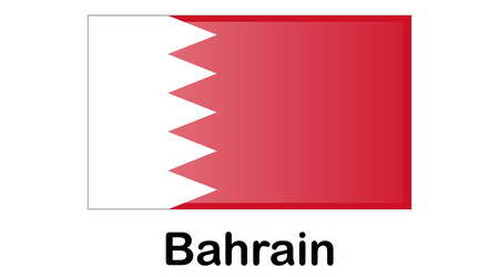 Original and simple bahrain flag isolated Vector Image