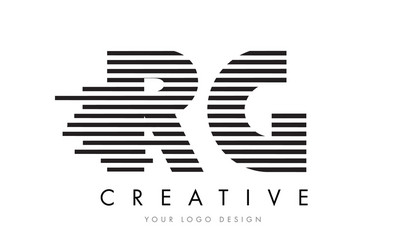 Golden letters rg r g logo with leading lines Vector Image