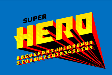Comics superhero style font Royalty Free Vector Image