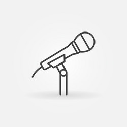 Microphone with stand on white background Vector Image