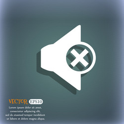 Mute speaker sign icon sound symbol symbols Vector Image