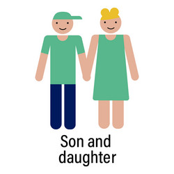 Father mother daughter and son icon can be used Vector Image