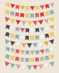 Party flags in pastel palette Royalty Free Vector Image