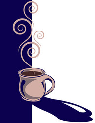 Decorative cup of coffee Royalty Free Vector Image