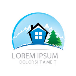 Beach real estate christmas tree Royalty Free Vector Image