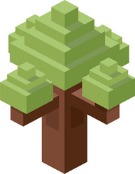 Tree plastic construction block lego Royalty Free Vector