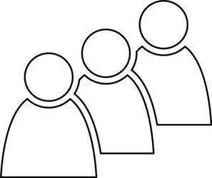 3 people icon group persons simplified human Vector Image