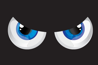 Wild spooky monster eyes isolated Royalty Free Vector Image