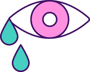 Tears set cry symbol psychology problem Royalty Free Vector