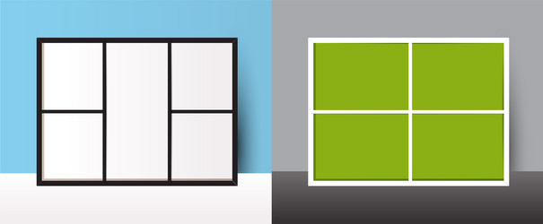 Horizontal collage set layout template frames Vector Image