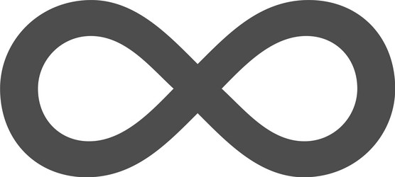 Infinity symbol loop figure 8 icon eternity logo Vector Image