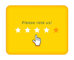 Review and rate us star business background Vector Image
