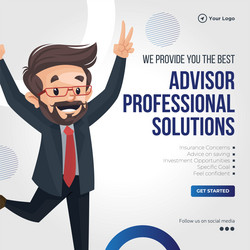 Advisor professional banner design template Vector Image