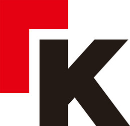 Letter kr simple geometric arrow logo Royalty Free Vector