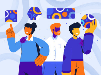 Marketing team concept Royalty Free Vector Image