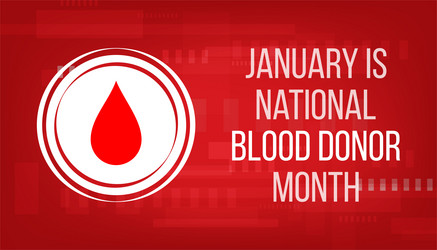 National blood donor month concept banner Vector Image