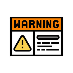 Warning sign - do not sit or stand on transformer Vector Image