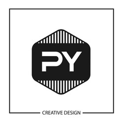 Initial letter py logo template design Royalty Free Vector