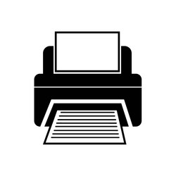 Printer machine icon logo design template Vector Image