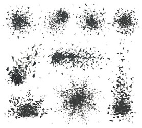 Explosion Fragments - Shattered Cloud Royalty Free Vector