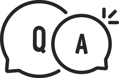 Question amp answer bubble chat form lines Vector Image