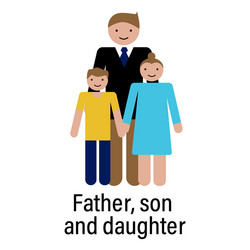 Father mother daughter and son icon can be used Vector Image