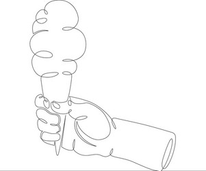 Continuous One Line Drawing Ice Cream Vector Images (over 200)