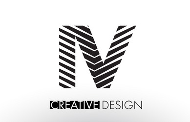 Iv i v logo letters with red and black colors Vector Image