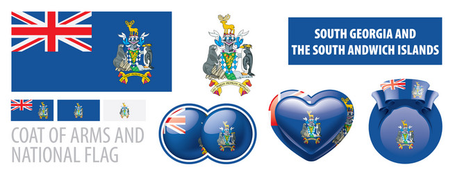 National flag south georgia Royalty Free Vector Image