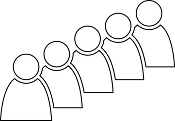 5 people icon group persons simplified human Vector Image