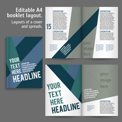 A4 book layout design template Royalty Free Vector Image
