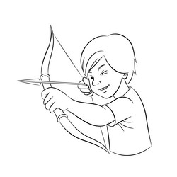 Archery Kid Cartoon Vector Images (over 510)
